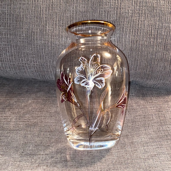 Vintage | Accents | Vintage Cristal Darques Hand Painted Gold Rim Lead ...